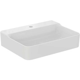 Ideal Standard Conca Waschtisch T382301 mit Hahnloch, ohne &Uuml;berlauf, geschliffen, 600 x 450 x 145 mm, wei&szlig;