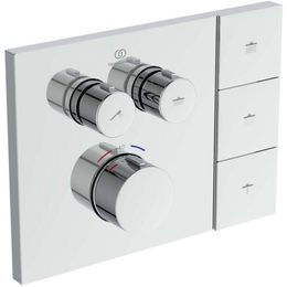 Ideal Standard CeraTherm Navigo Solos Fertigmontageset A7894AA eckig, f&uuml;r Unterputz-Brausethermostat, Chrom