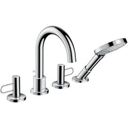 Hansgrohe Axor Uno 4-Loch Wannenrandarmatur 38445000 chrom, mit B&uuml;gelgriff