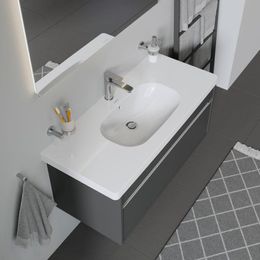 Duravit D-Code M&ouml;belwaschtisch 03421000002 mit &Uuml;berlauf, Wei&szlig; Hochglanz