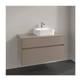 Villeroy & Boch Villeroy und Boch Collaro Waschtischunterschrank C09600VM 100x54,8x50cm, Waschtisch rechts, taupe
