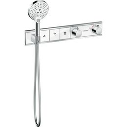 Hansgrohe RainSelect Brausethermostat 15356400 chrom-weiss, für 3 Verbraucher