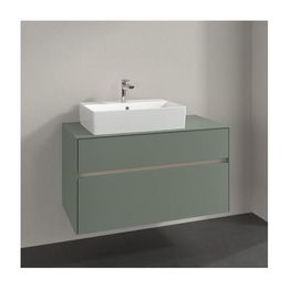Villeroy & Boch Villeroy und Boch Collaro Waschtischunterschrank C12600AF 100x54,8x50cm, Waschtisch links, soft green