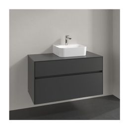 Villeroy & Boch Villeroy und Boch Collaro Waschtischunterschrank C09600VR 100x54,8x50cm, Waschtisch rechts, graphite