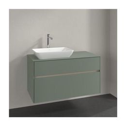 Villeroy & Boch Villeroy und Boch Collaro Waschtischunterschrank C110B0AF 100x54,8x50cm, Waschtisch links, LED-Beleuchtung 7,3 W, soft green