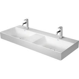 Duravit DuraSquare M&ouml;bel-Doppel-Waschtisch geschliffen 2353120079 120x47cm, ohne &Uuml;berlauf, mit Hahnlochbank, ohne Hahnloch, wei&szlig;
