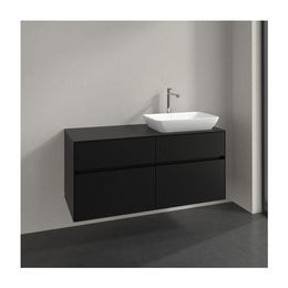 Villeroy & Boch Villeroy und Boch Collaro Waschtischunterschrank C114B0VL 120x54,8x50cm, Waschtisch rechts, LED-Beleuchtung 8,8 W, volcano black