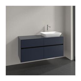 Villeroy & Boch Villeroy und Boch Collaro Waschtischunterschrank C114B0VQ 120x54,8x50cm, Waschtisch rechts, LED-Beleuchtung 8,8 W, marine blue
