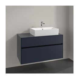 Villeroy & Boch Villeroy und Boch Collaro Waschtischunterschrank C127B0VQ 100x54,8x50cm, Waschtisch rechts, LED-Beleuchtung 7,3 W, marine blue