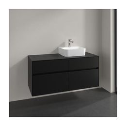 Villeroy & Boch Villeroy und Boch Collaro Waschtischunterschrank C099B0VL 120x54,8x50cm, Waschtisch rechts, LED-Beleuchtung 8,8 W, volcano black