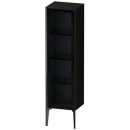 Duravit XViu Halbhochschrank XV1367LB216 40x36x133cm, Glast&uuml;r, schwarz matt, T&uuml;r links, Eiche schwarz