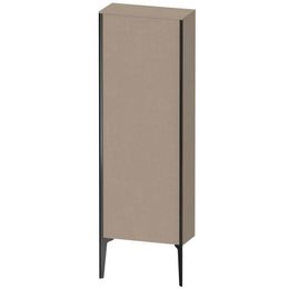 Duravit XViu Halbhochschrank XV1316LB275 50x133x24cm, 1 T&uuml;r, schwarz matt, Anschlag links, leinen