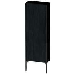 Duravit XViu Halbhochschrank XV1316LB216 50x133x24cm, 1 T&uuml;r, schwarz matt, Anschlag links, Eiche schwarz