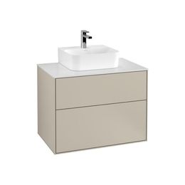 Villeroy & Boch Villeroy und Boch Finion Waschtischunterschrank G08100HH 80x60,3x50,1cm, Emotion, Abdeckplatte white matt, Sand Matt Lacquer