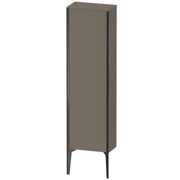 Duravit XViu Halbhochschrank XV1315LB290 40x24x133cm, schwarz matt, T&uuml;r links, flannel grey seidenmatt