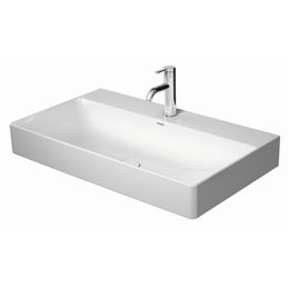 Duravit DuraSquare Möbel-Waschtisch geschliffen 2353800079 80 x 47 cm, ohne Überlauf, mit Hahnlochbank, ohne Hahnloch, weiß