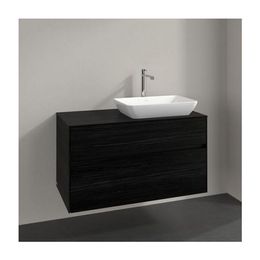 Villeroy & Boch Villeroy und Boch Collaro Waschtischunterschrank C111B0AB 100x54,8x50cm, Waschtisch rechts, LED-Beleuchtung 7,3 W, black oak