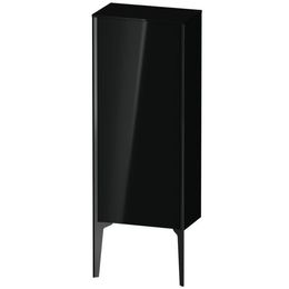 Duravit XViu Halbhochschrank XV1305LB240 40x24x89cm, schwarz matt, T&uuml;r links, schwarz hochglanz