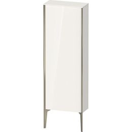 Duravit XViu Halbhochschrank XV1316LB122 50x24x133cm, champagner matt, T&uuml;r links, wei&szlig; hochglanz