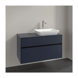 Villeroy & Boch Villeroy und Boch Collaro Waschtischunterschrank C111B0VQ 100x54,8x50cm, Waschtisch rechts, LED-Beleuchtung 7,3 W, marine blue