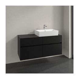 Villeroy & Boch Villeroy und Boch Collaro Waschtischunterschrank C130B0VL 120x54,8x50cm, Waschtisch rechts, LED-Beleuchtung 8,8 W, volcano black
