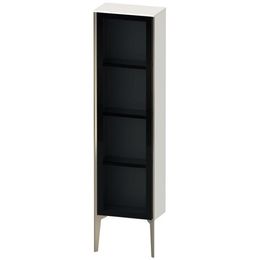 Duravit XViu Halbhochschrank XV1365RB185 40x24x133cm, Glast&uuml;r, champagner matt, T&uuml;r rechts, wei&szlig; hochglanz