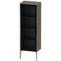 Duravit XViu Halbhochschrank XV1368LB190 50x36x133cm, Glast&uuml;r, champagner matt, T&uuml;r links, flannel grey seidenmatt