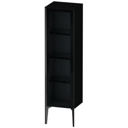 Duravit XViu Halbhochschrank XV1367RB240 40x36x133cm, Glast&uuml;r, schwarz matt, T&uuml;r rechts, schwarz hochglanz