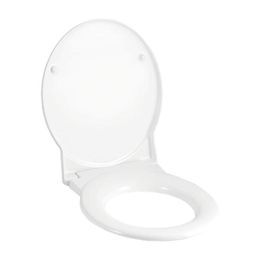 Geberit Joly WC-Sitz 571005000 weiß, mit Deckel, Scharniere verchromt, mit Absenkautomatik