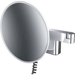 Emco evo LED-Rasier-/Kosmetikspiegel 109506041 chrom, Vergr&ouml;&szlig;erung 3-fach, &Oslash; 209 mm, 2-armig, rund, Stecker