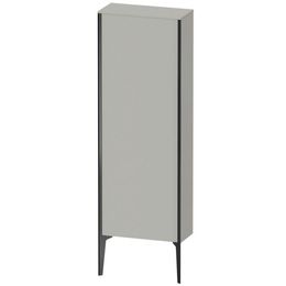 Duravit XViu Halbhochschrank XV1316LB207 50x133x24cm, 1 T&uuml;r, schwarz matt, Anschlag links, betongrau matt