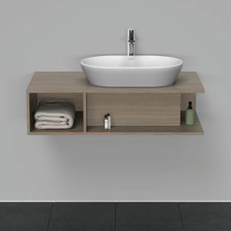 Duravit D-Neo Waschtisch-Unterschrank DE495903535 100 x 55 cm, Eiche Terra, 1 Fach, 1 Konsolenplatte, wandh&auml;ngend