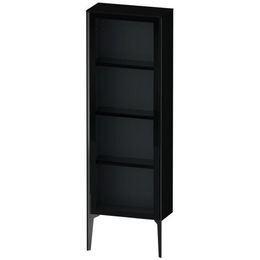 Duravit XViu Halbhochschrank XV1366RB240 50x24x133cm, Glast&uuml;r, schwarz matt, T&uuml;r rechts, schwarz hochglanz