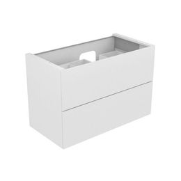KEUCO Edition 11 Waschtischunterschrank 31256850100 105 x 70 x 53,5 cm, mit LED-Beleuchtung, Furnier Eiche Tabak