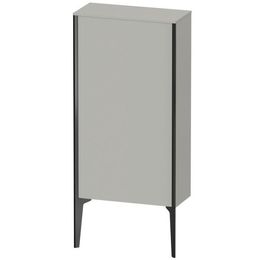 Duravit XViu Halbhochschrank XV1306LB207 50x24x89cm, schwarz matt, Tür links, betongrau matt