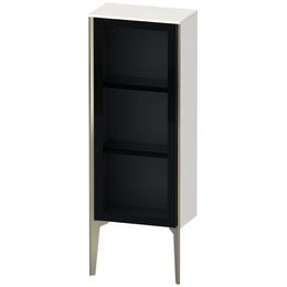 Duravit XViu Halbhochschrank XV1360LB185 40x24x89cm, Glast&uuml;r, champagner matt, T&uuml;r links, wei&szlig; hochglanz