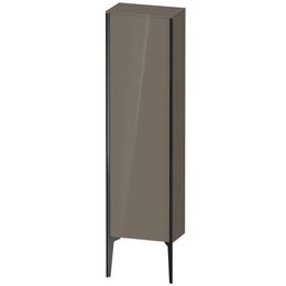 Duravit XViu Halbhochschrank XV1315LB289 40x24x133cm, schwarz matt, T&uuml;r links, flannel grey hochglanz