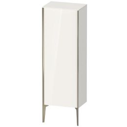 Duravit XViu Halbhochschrank XV1326RB185 50x36x133cm, champagner matt, T&uuml;r rechts, wei&szlig; hochglanz