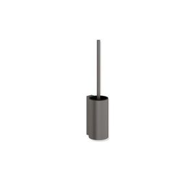 HEWI System 162 WC-B&uuml;rstengarnitur 162.20.10060SC pulverbeschichtet, dunkelgrau, perlglimmer tiefmatt, Wandmontage, d= 89mm