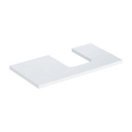 Geberit One Waschtisch-Platte 505313001 90 x 3 x 47 cm, wei&szlig;/lackiert hochgl&auml;nzend, Ausschnitt rechts