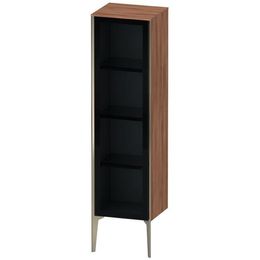 Duravit XViu Halbhochschrank XV1367LB179 40x36x133cm, Glast&uuml;r, champagner matt, T&uuml;r links, nussbaum natur