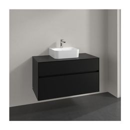 Villeroy & Boch Villeroy und Boch Collaro Waschtischunterschrank C09400VL 100x54,8x50cm, Waschtisch mittig, volcano black