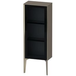 Duravit XViu Halbhochschrank XV1360LB190 40x24x89cm, Glast&uuml;r, champagner matt, T&uuml;r links, flannel grey seidenmatt