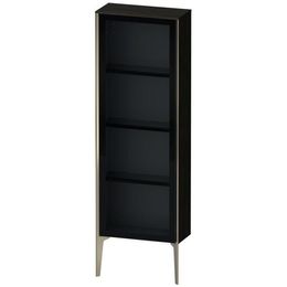 Duravit XViu Halbhochschrank XV1366LB116 50x24x133cm, Glast&uuml;r, champagner matt, T&uuml;r links, Eiche schwarz