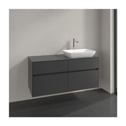 Villeroy & Boch Villeroy und Boch Collaro Waschtischunterschrank C114B0VR 120x54,8x50cm, Waschtisch rechts, LED-Beleuchtung 8,8 W, graphite