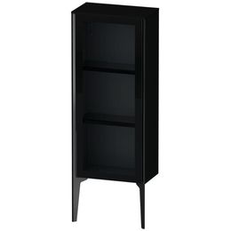 Duravit XViu Halbhochschrank XV1360LB240 40x24x89cm, Glast&uuml;r, schwarz matt, T&uuml;r links, schwarz hochglanz