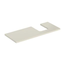 Geberit One Waschtisch-Platte 505315004 120 x 3 x 47 cm, sand-grau/lackiert hochgl&auml;nzend, Ausschnitt rechts