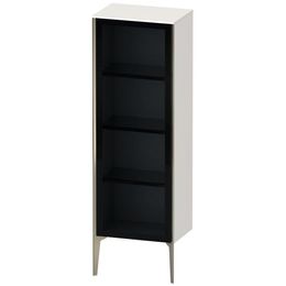 Duravit XViu Halbhochschrank XV1368LB185 50x36x133cm, Glast&uuml;r, champagner matt, T&uuml;r links, wei&szlig; hochglanz