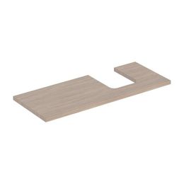 Geberit One Waschtisch-Platte 505315005 120 x 3 x 47 cm, Eiche/Melamin Holzstruktur, Ausschnitt rechts