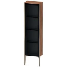 Duravit XViu Halbhochschrank XV1365LB179 40x24x133cm, Glast&uuml;r, champagner matt, T&uuml;r links, nussbaum natur